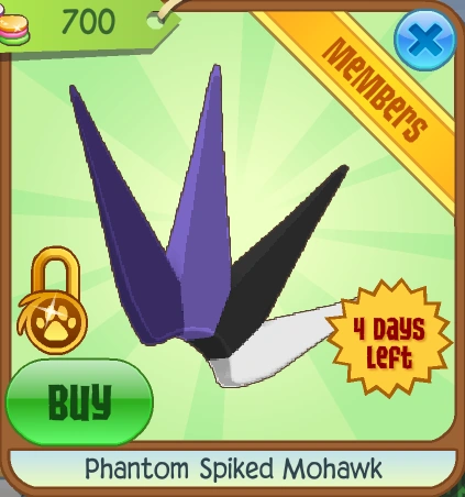 Phantom Spiked Mohawk | Animal Jam Classic Wiki | Fandom