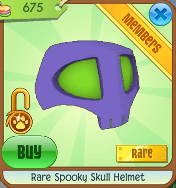 Rare Spooky Skull Helmet | Animal Jam Classic Wiki | Fandom