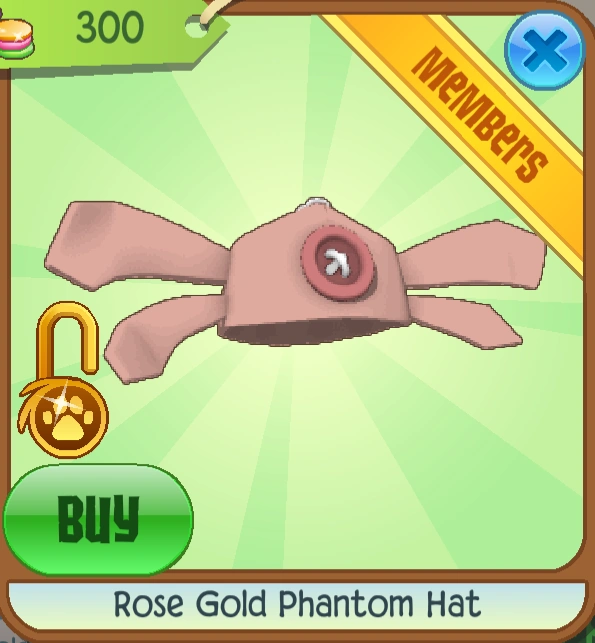 Rose Gold Phantom Hat | Animal Jam Classic Wiki | Fandom