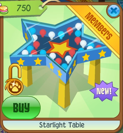 Starlight Table | Animal Jam Classic Wiki | Fandom