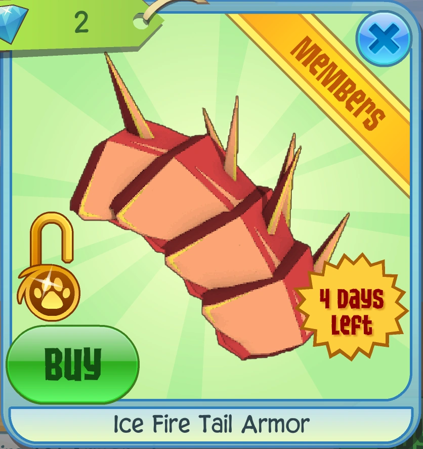 Ice Fire Tail Armor | Animal Jam Classic Wiki | Fandom