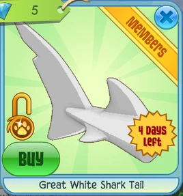 Great White Shark Tail | Animal Jam Classic Wiki | Fandom
