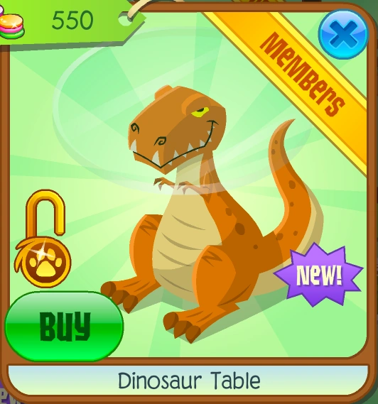 Dinosaur Table | Animal Jam Classic Wiki | Fandom