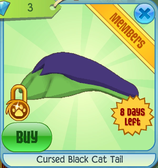 Cursed Black Cat Tail | Animal Jam Classic Wiki | Fandom