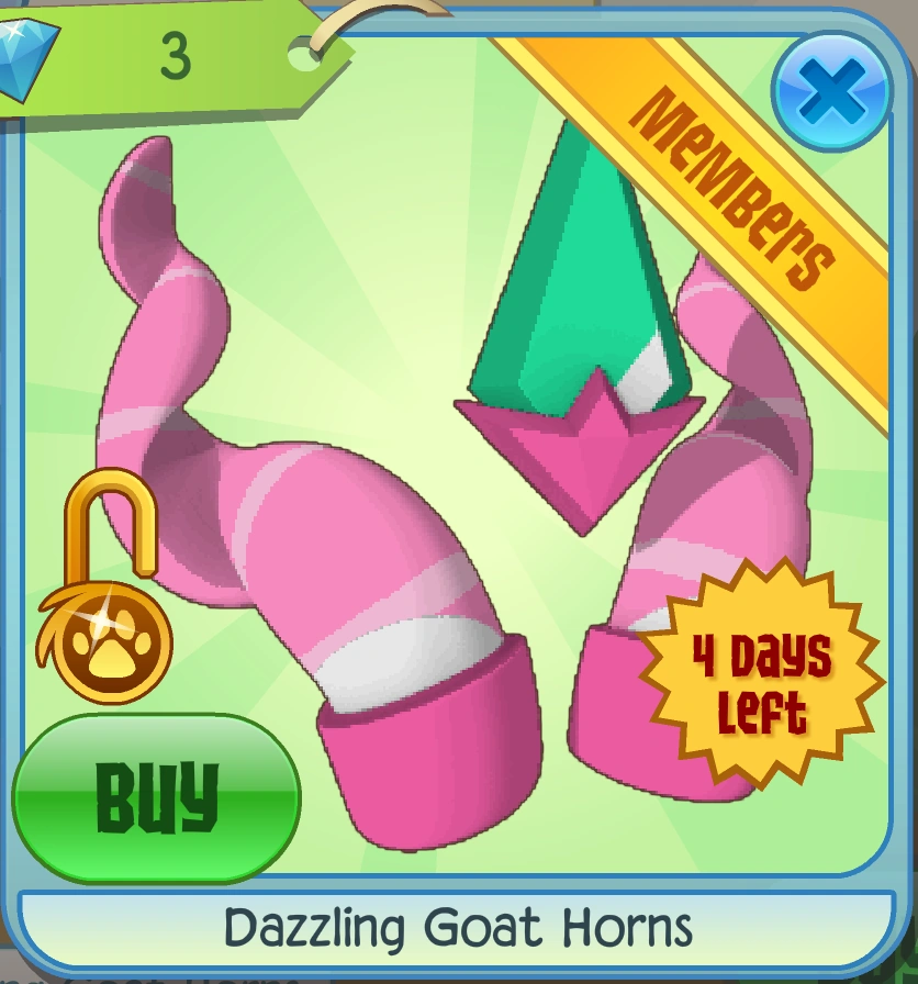 Dazzling Goat Horns | Animal Jam Classic Wiki | Fandom