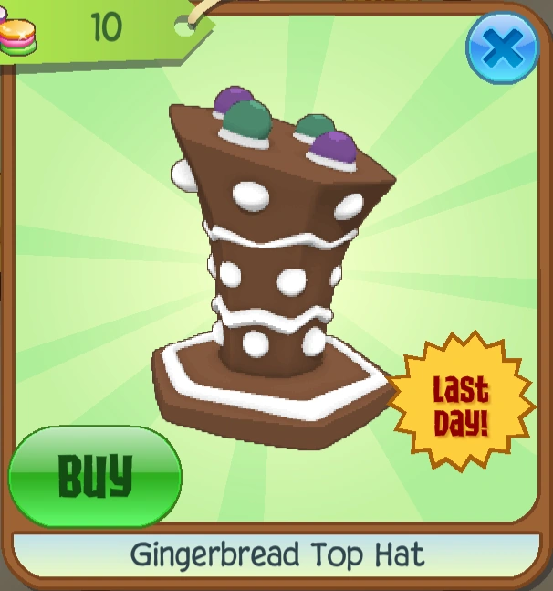 Gingerbread Top Hat (2023 Non-Member) | Animal Jam Classic Wiki | Fandom