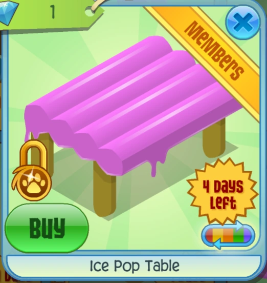 Ice Pop Table | Animal Jam Classic Wiki | Fandom