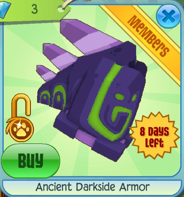 Ancient Darkside Armor | Animal Jam Classic Wiki | Fandom