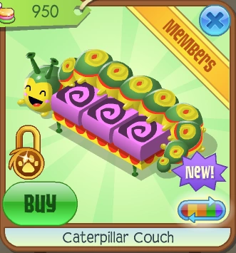 Caterpillar Couch | Animal Jam Classic Wiki | Fandom