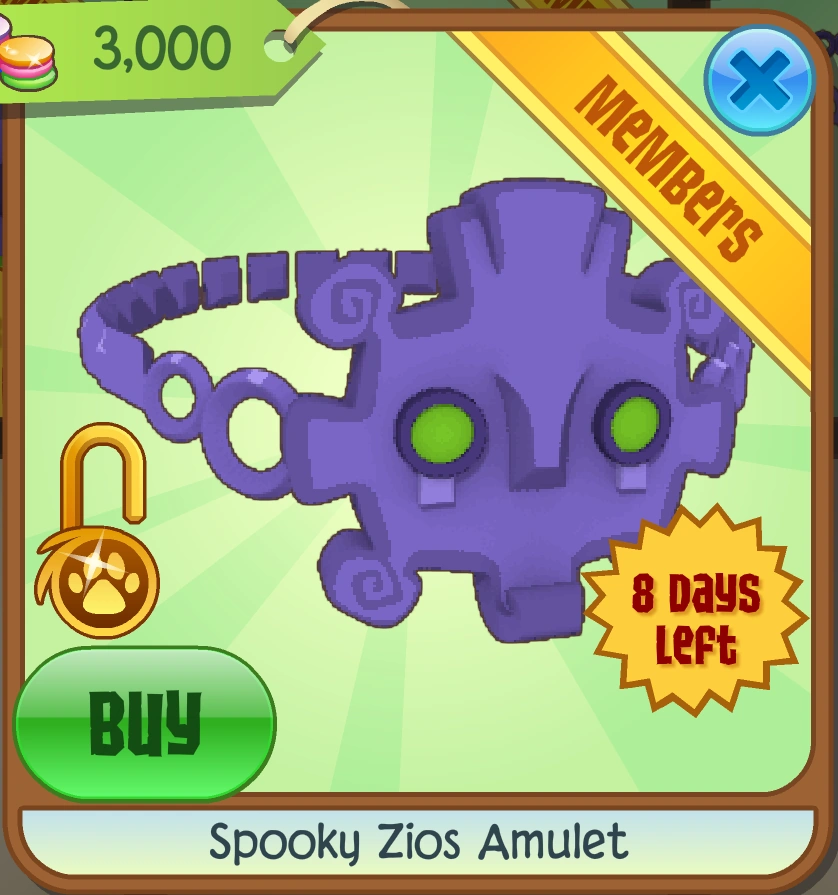 Spooky Zios Amulet | Animal Jam Classic Wiki | Fandom