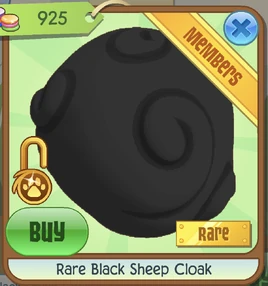 Rare Black Sheep Cloak | Animal Jam Classic Wiki | Fandom