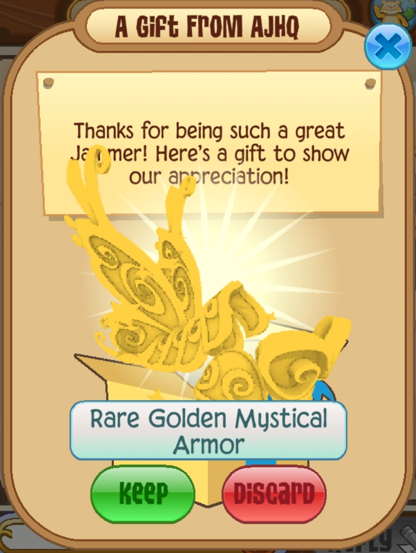 Rare Golden Mystical Armor | Animal Jam Classic Wiki | Fandom