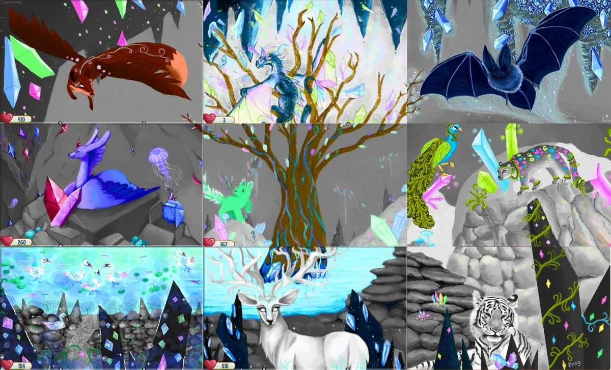Crystal Cave Collab | Animal Jam Art Wiki | Fandom