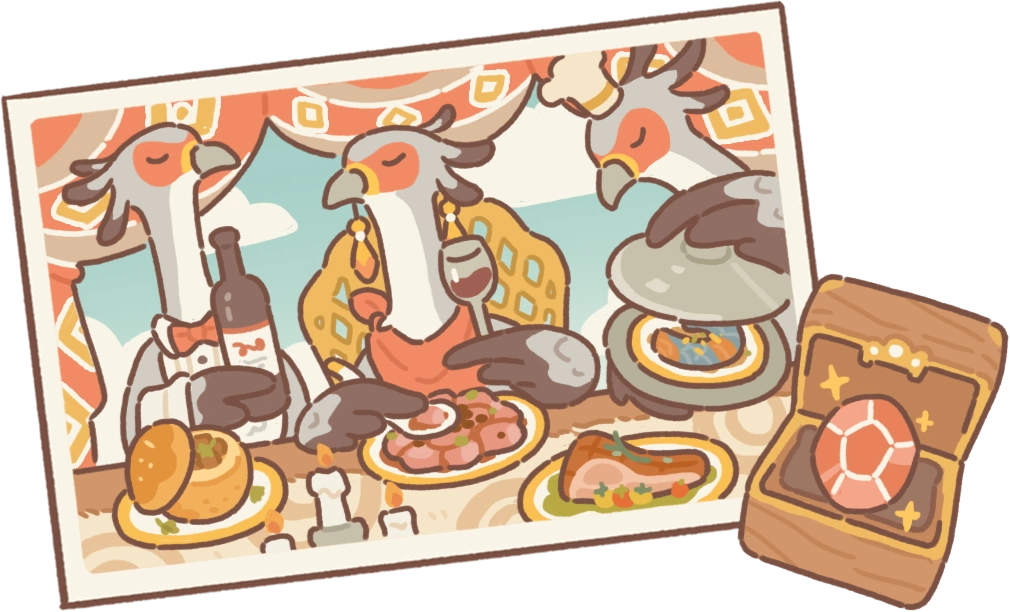 Prince Secretarybird's Thank-You Gift | Animal Restaurant Wiki | Fandom