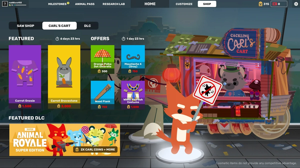 Cackling Carl's Cart - Super Animal Royale Wiki