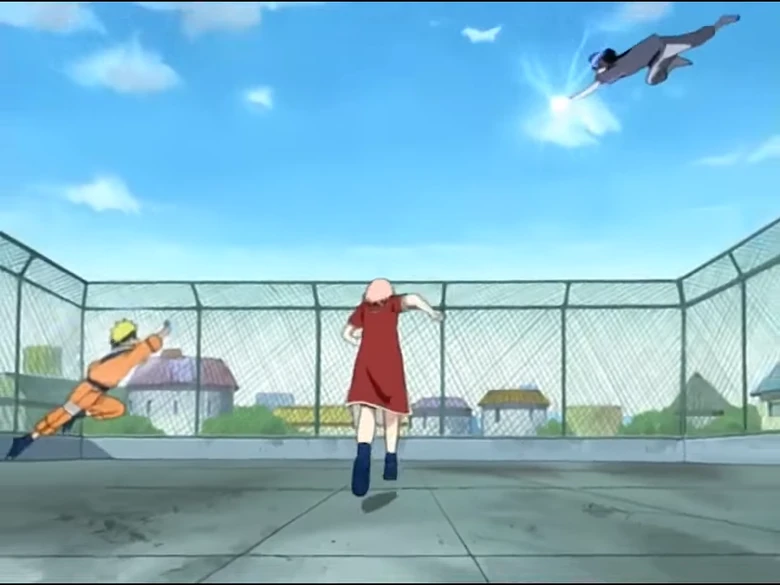 Naruto and Sasuke's Battle on Konohoa Hospital Rooftop | Animated ...