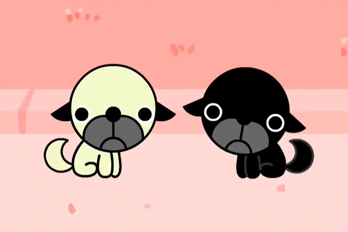 White Pug and Black Pug | Animated Dogs Wiki | Fandom