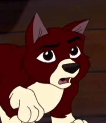Red Anime Wolf Pup