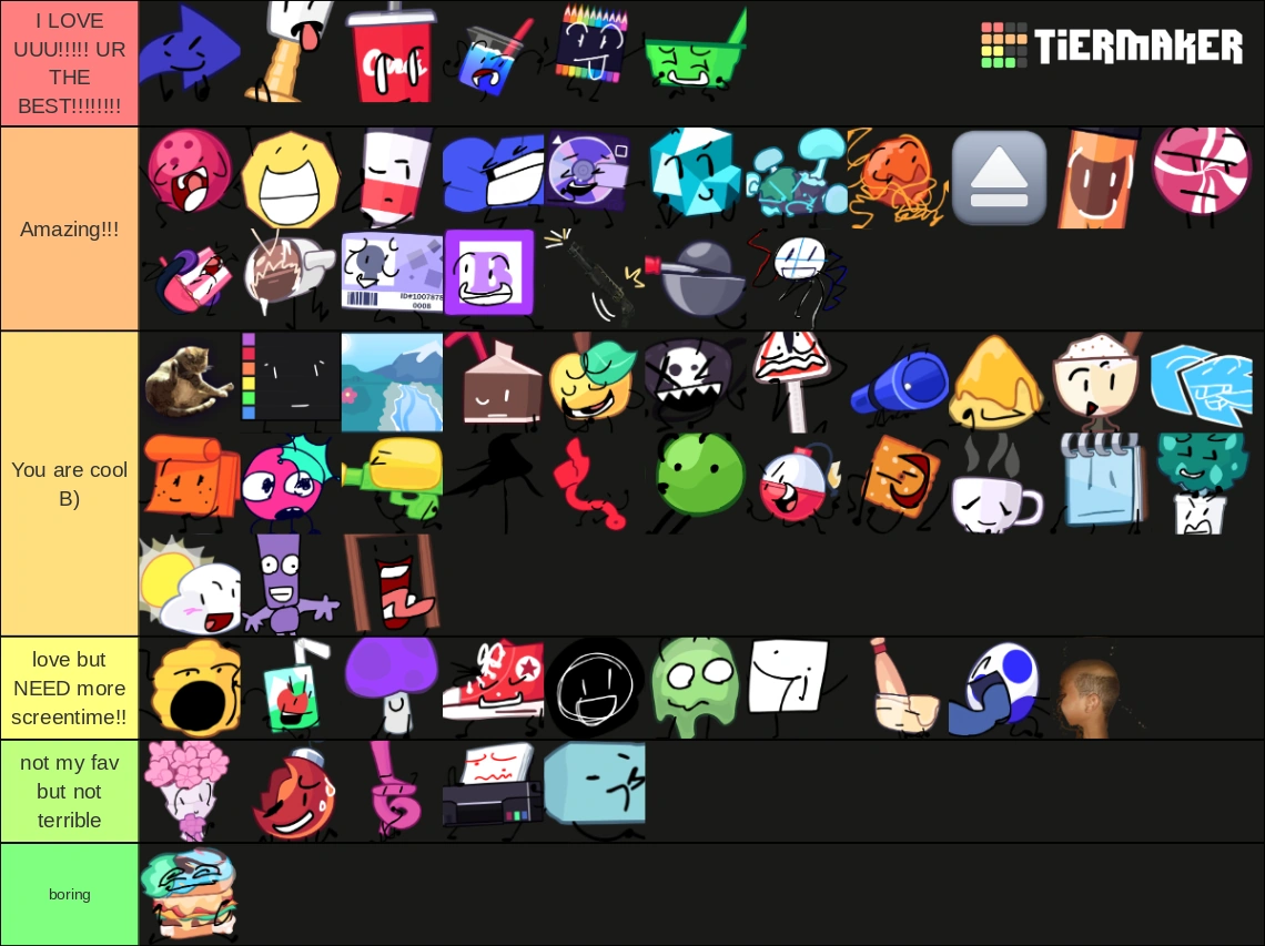 User blog:IttisyoboiTaco/new tier list after AB3 | Animatic Battle Wiki | Fandom