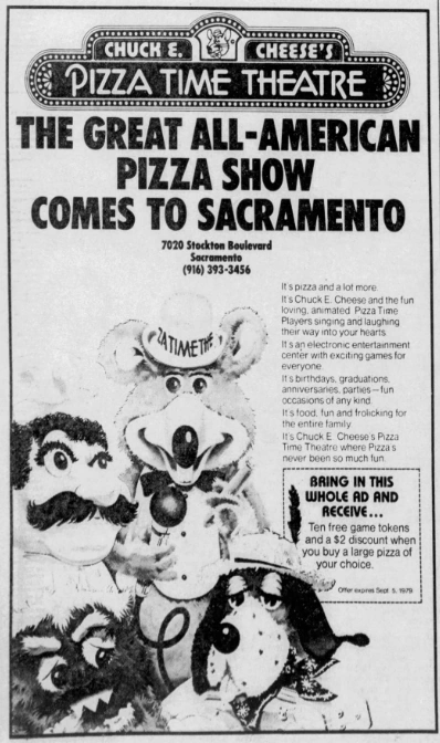 Pizza Time Theatre Grand Opening Flyers | Animatronic Central Wiki | Fandom