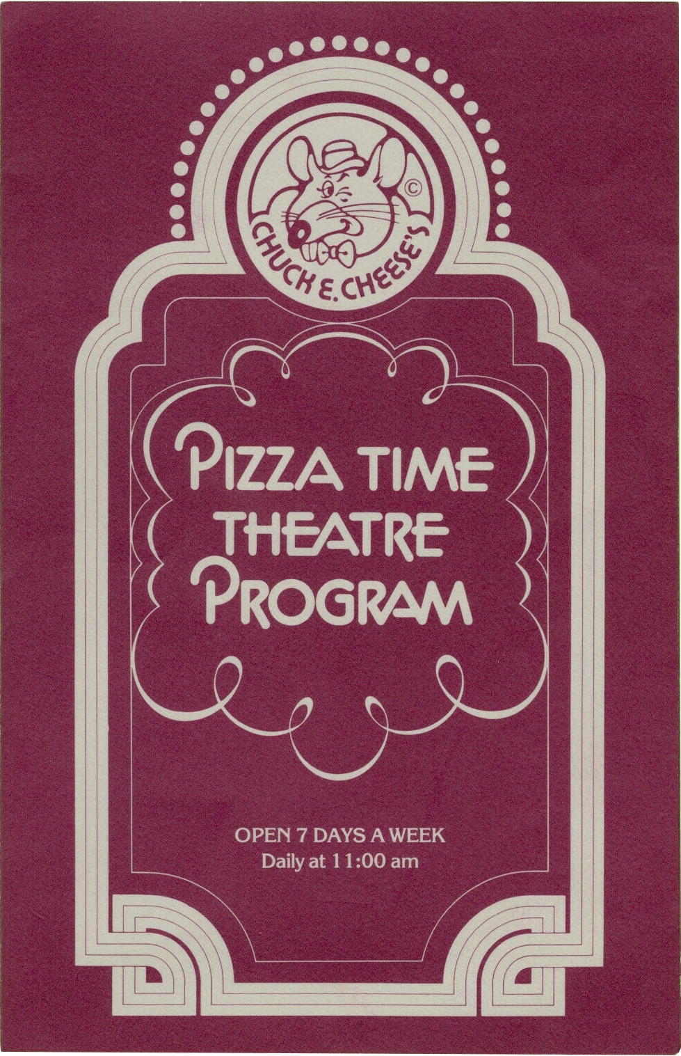 Pizza Time Theatre Program (1979) | Animatronic Central Wiki | Fandom