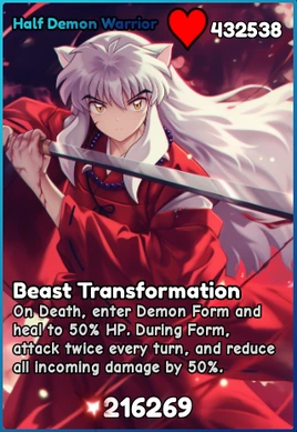 Half Demon Warrior | Anime Card Battle Wiki | Fandom