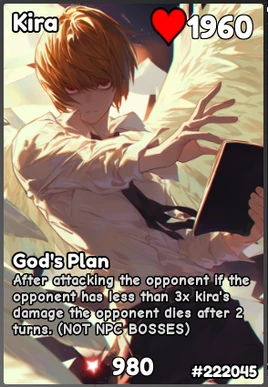 Kira | Anime Card Battle Wiki | Fandom