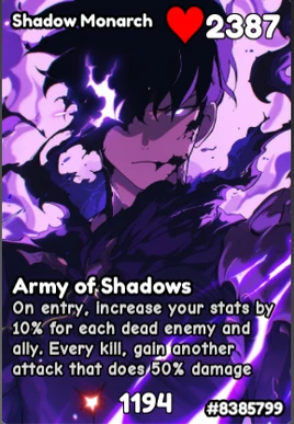 Shadow Monarch | Anime Card Battle Wiki | Fandom
