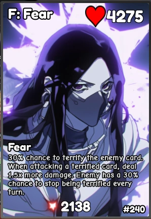 F: Fear | Anime Card Battle Wiki | Fandom