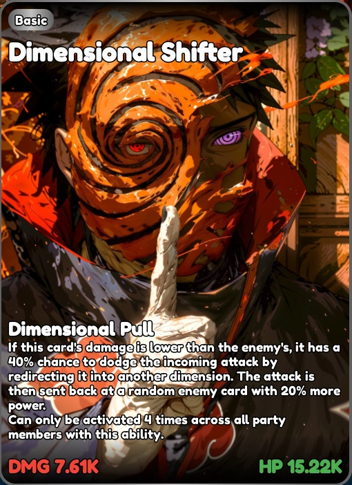 Card Index - Dimensional Shifter | Anime Card Clash official Wiki | Fandom