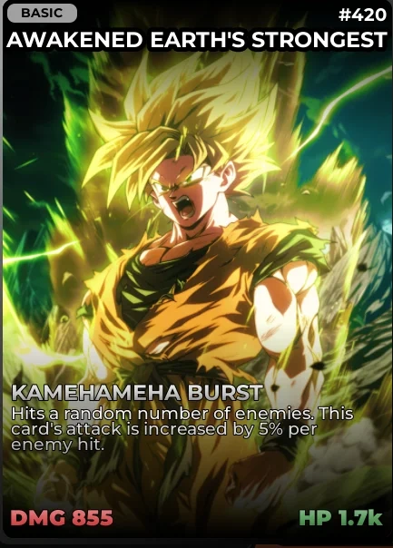 Card Index - Awakened Earth's Strongest | Anime Card Clash official ...