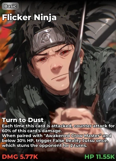 Card Index - Flicker Ninja | Anime Card Clash official Wiki | Fandom