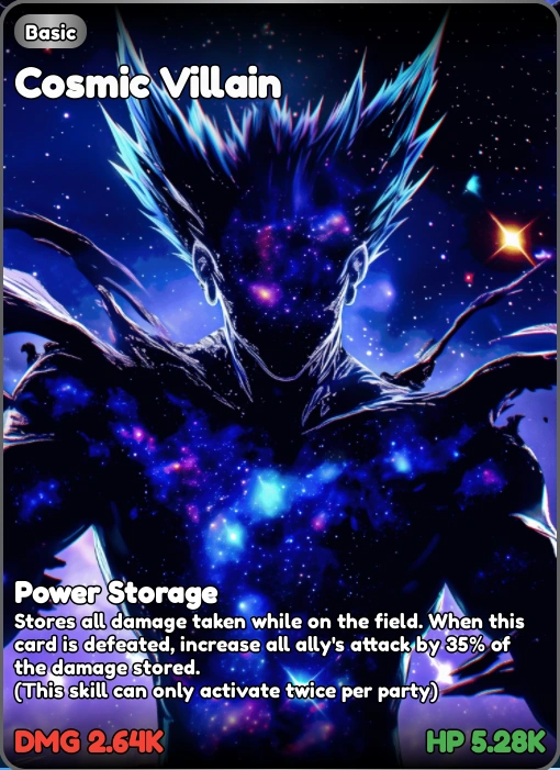 Card Index - Cosmic Villain | Anime Card Clash official Wiki | Fandom