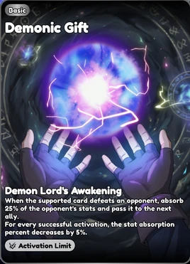 Card Index - Demonic Gift | Anime Card Clash official Wiki | Fandom