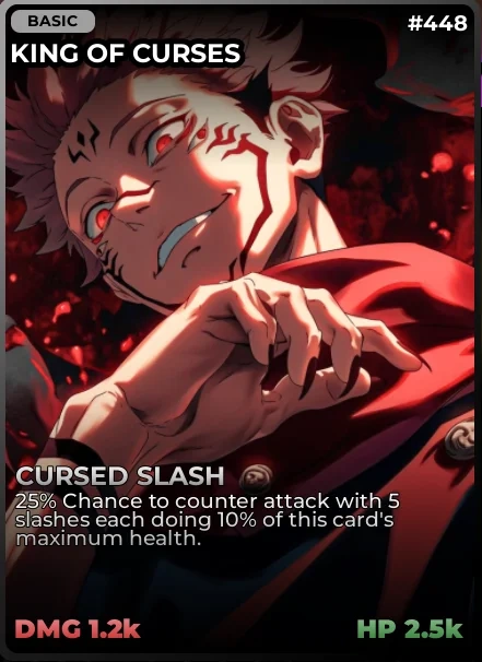 Card Index - King of Curses | Anime Card Clash official Wiki | Fandom