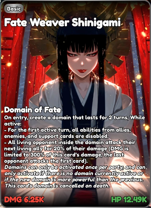 Card Index - Fate Weaver Shinigami | Anime Card Clash official Wiki ...