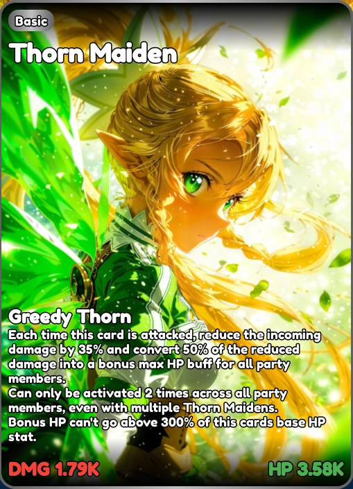 Card Index - Thorn Maiden | Anime Card Clash official Wiki | Fandom