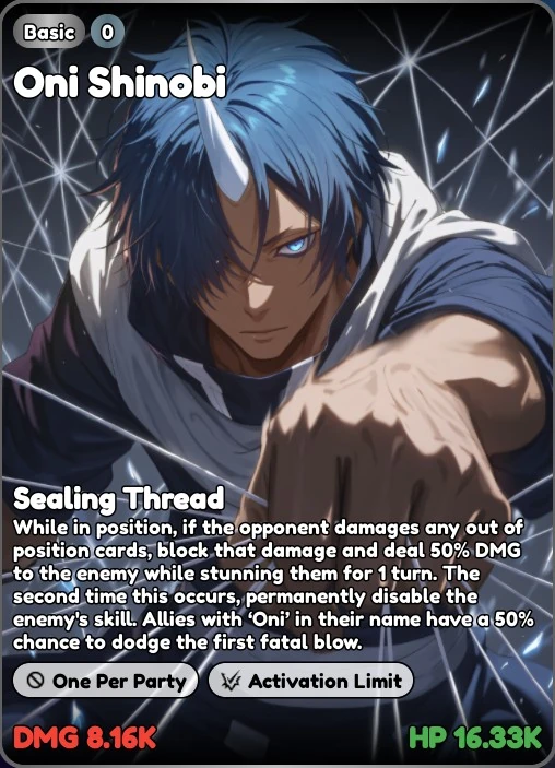 Card Index - Oni Shinobi | Anime Card Clash official Wiki | Fandom