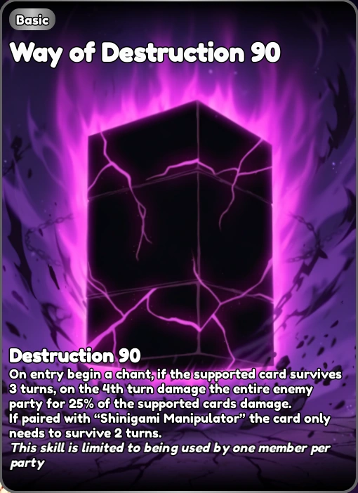 Card Index - Way of Destruction 90 | Anime Card Clash official Wiki ...