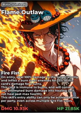 Card Index - Flame Outlaw | Anime Card Clash official Wiki | Fandom
