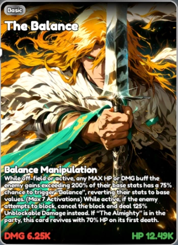 Card Index - The Balance | Anime Card Clash official Wiki | Fandom