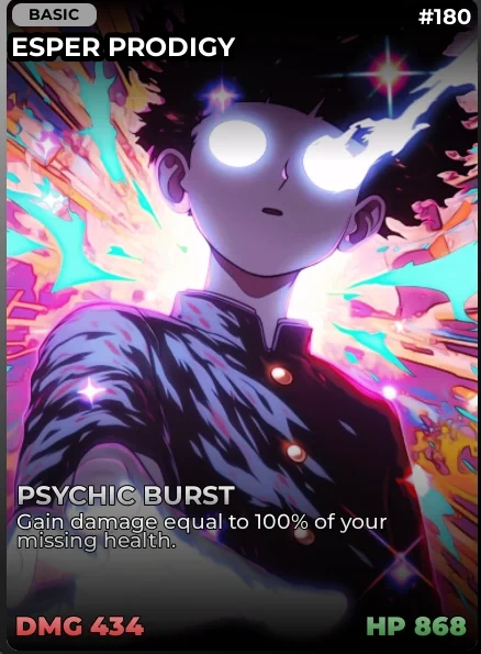 Card Index - Esper Prodigy | Anime Card Clash official Wiki | Fandom