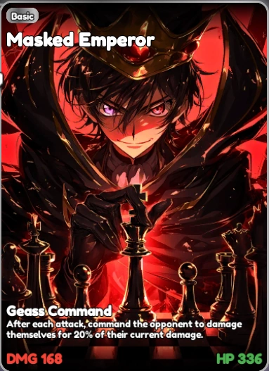 Card index - Masked Emperor | Anime Card Clash official Wiki | Fandom