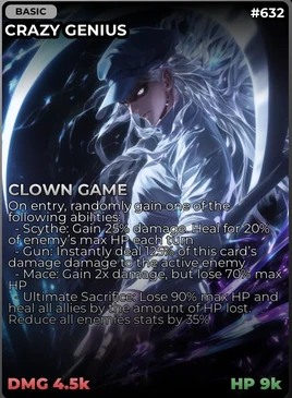 Card Index - Crazy Genius | Anime Card Clash official Wiki | Fandom