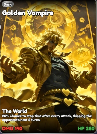 Card index - Golden Vampire | Anime Card Clash official Wiki | Fandom