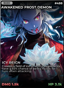 Card Index - Awakened Frost Demon | Anime Card Clash official Wiki | Fandom