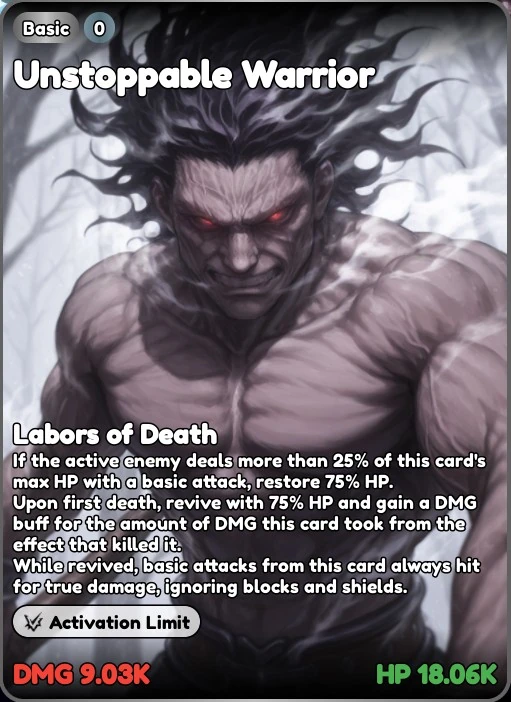 Card Index - Unstoppable Warrior | Anime Card Clash official Wiki | Fandom