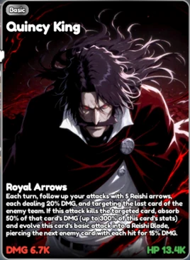 Card Index - Quincy King | Anime Card Clash official Wiki | Fandom