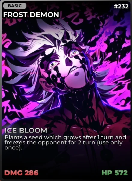Card Index - Frost Demon | Anime Card Clash official Wiki | Fandom