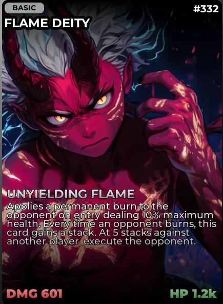 Card Index - Flame Deity | Anime Card Clash official Wiki | Fandom